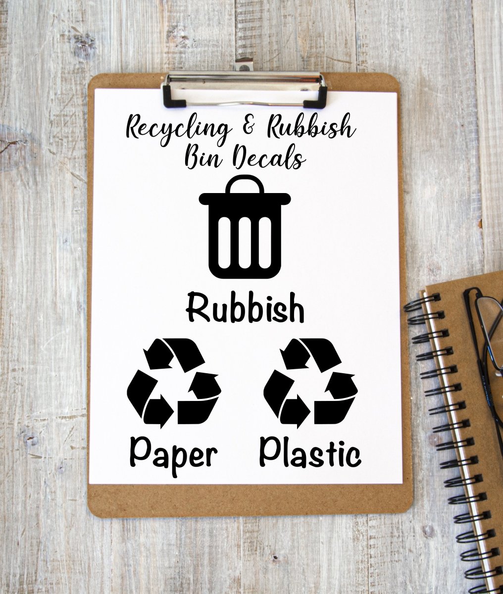 Personalised Bin Labels - Rubbish, Recycling, Garbage Decals – Cabe & Co