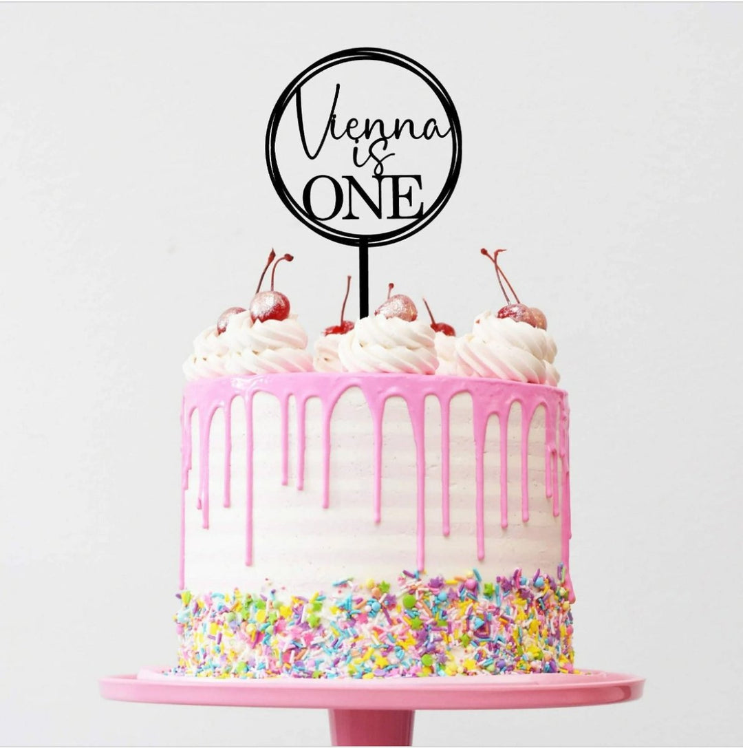 Custom Circle Birthday Cake Topper – Cabe & Co