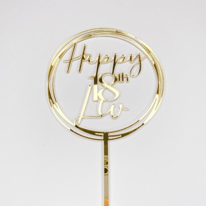 Personalised Wedding Cake Topper - Circle & Heart Design – Cabe & Co