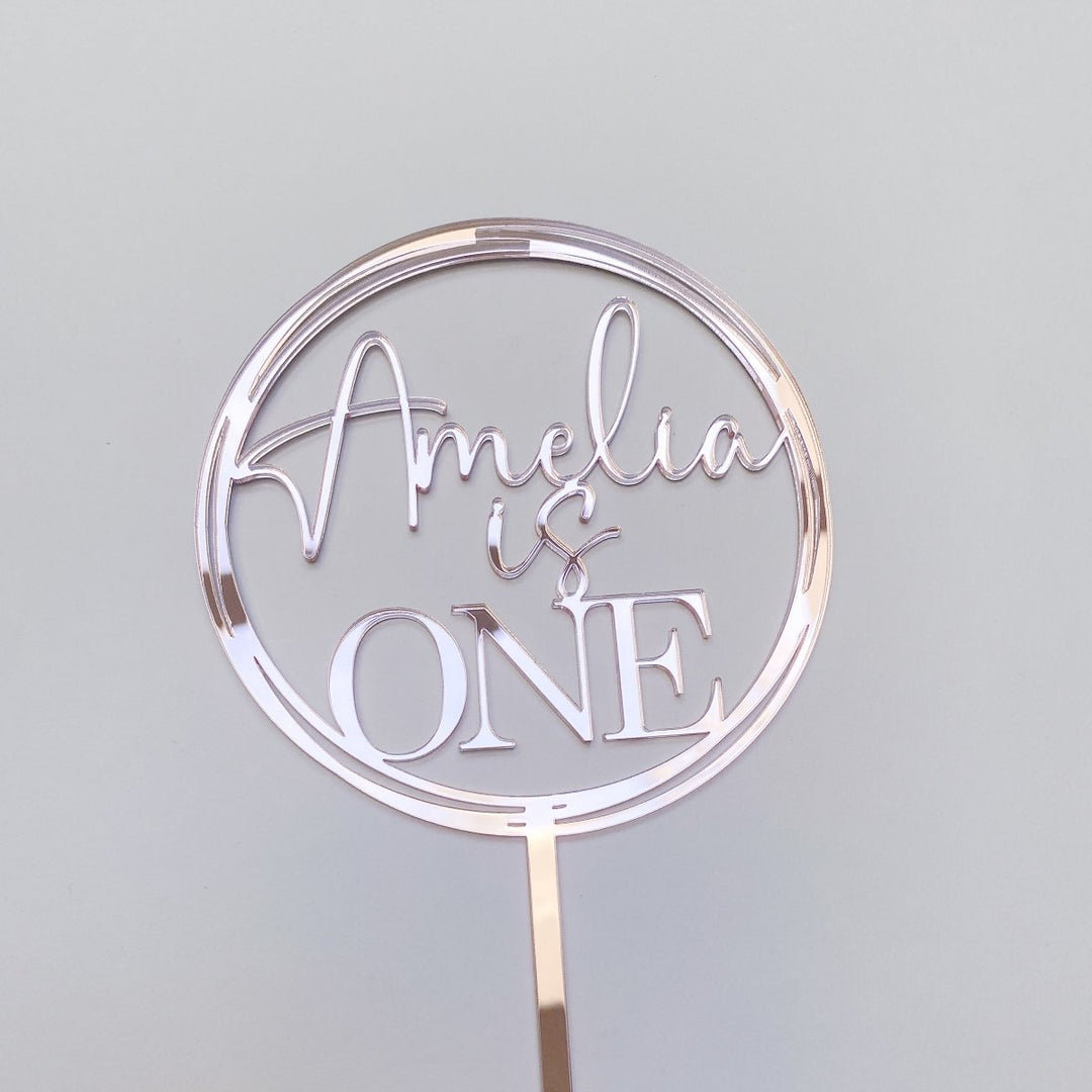 Custom Circle Birthday Cake Topper – Cabe & Co