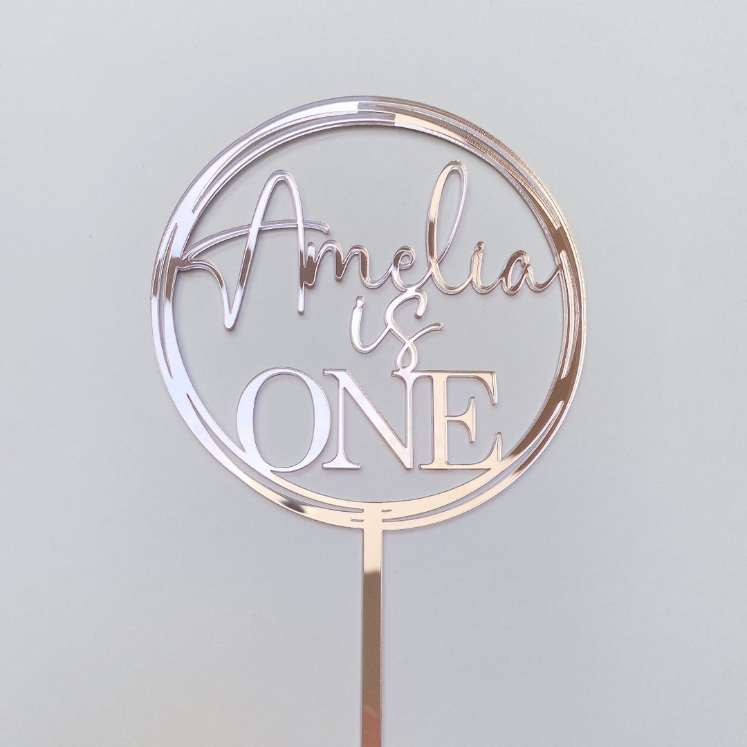 Custom Circle Birthday Cake Topper – Cabe & Co