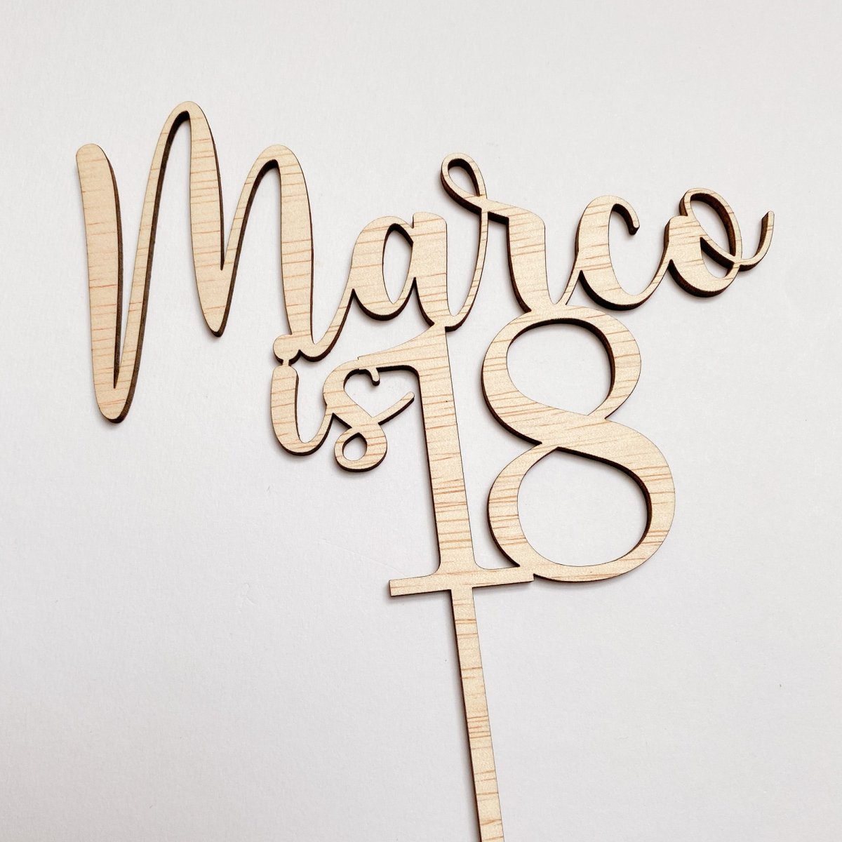 Personalised Birthday Cake Topper with Name & Age – Cabe & Co